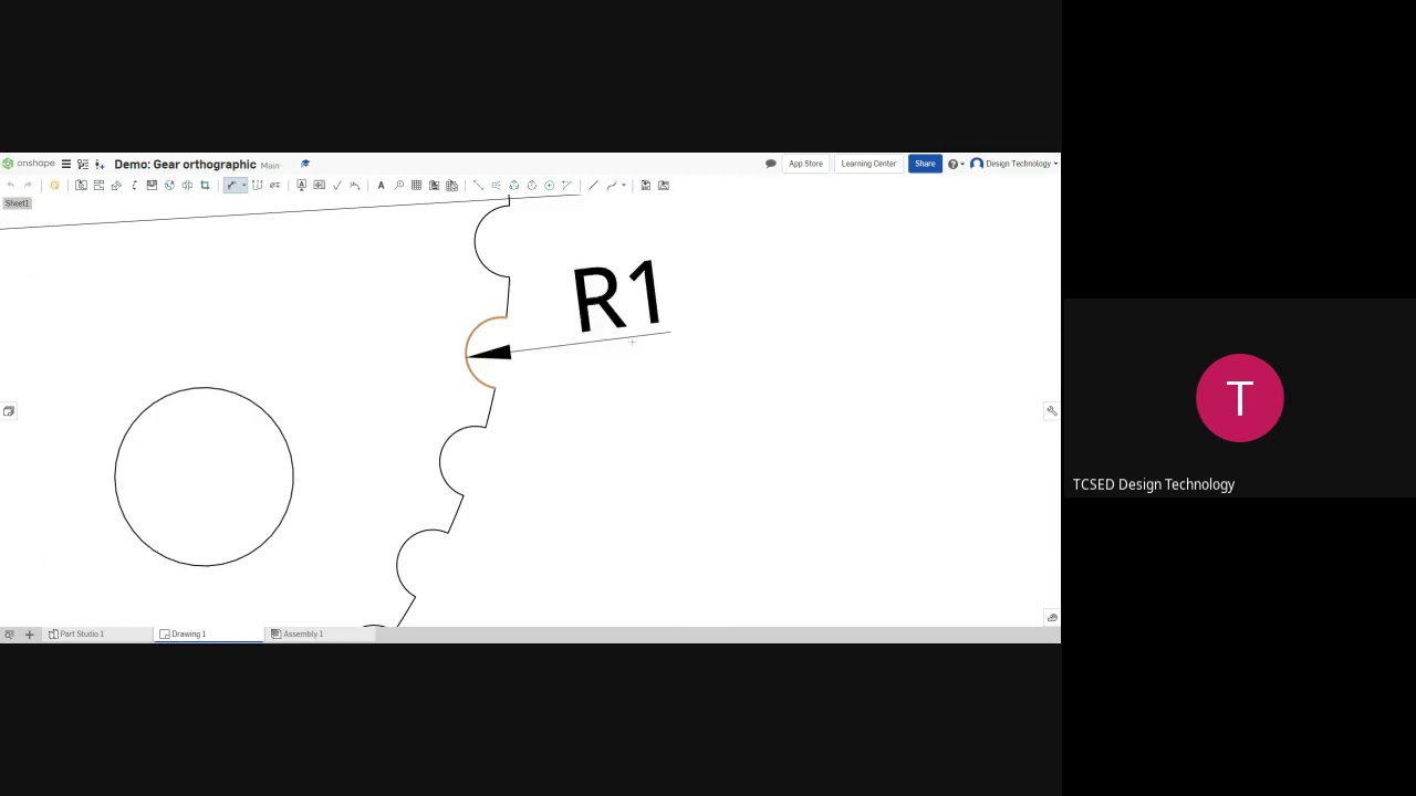 Onshape orthographic drawing - YouTube