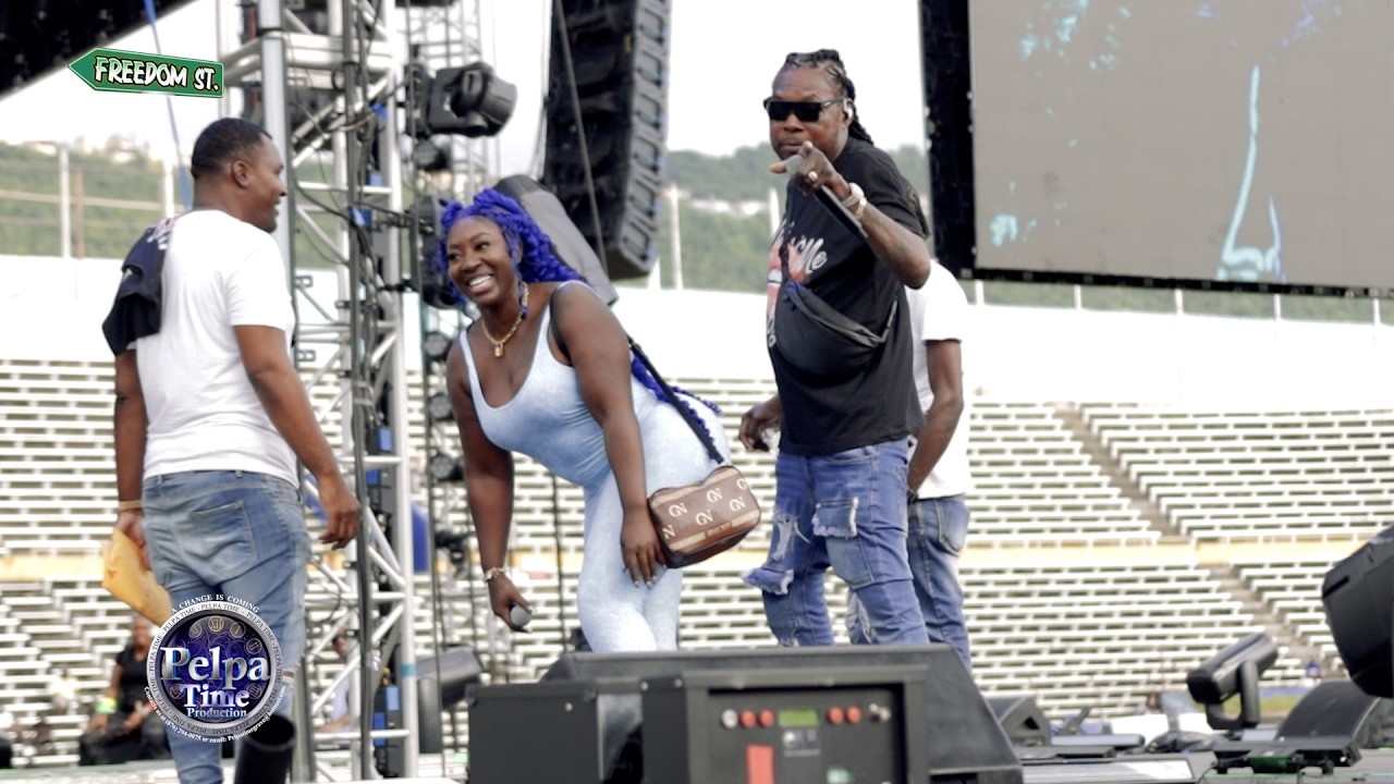 VYBZ KARTEL and SPICE first performance before the show FREEDOM STREET ...