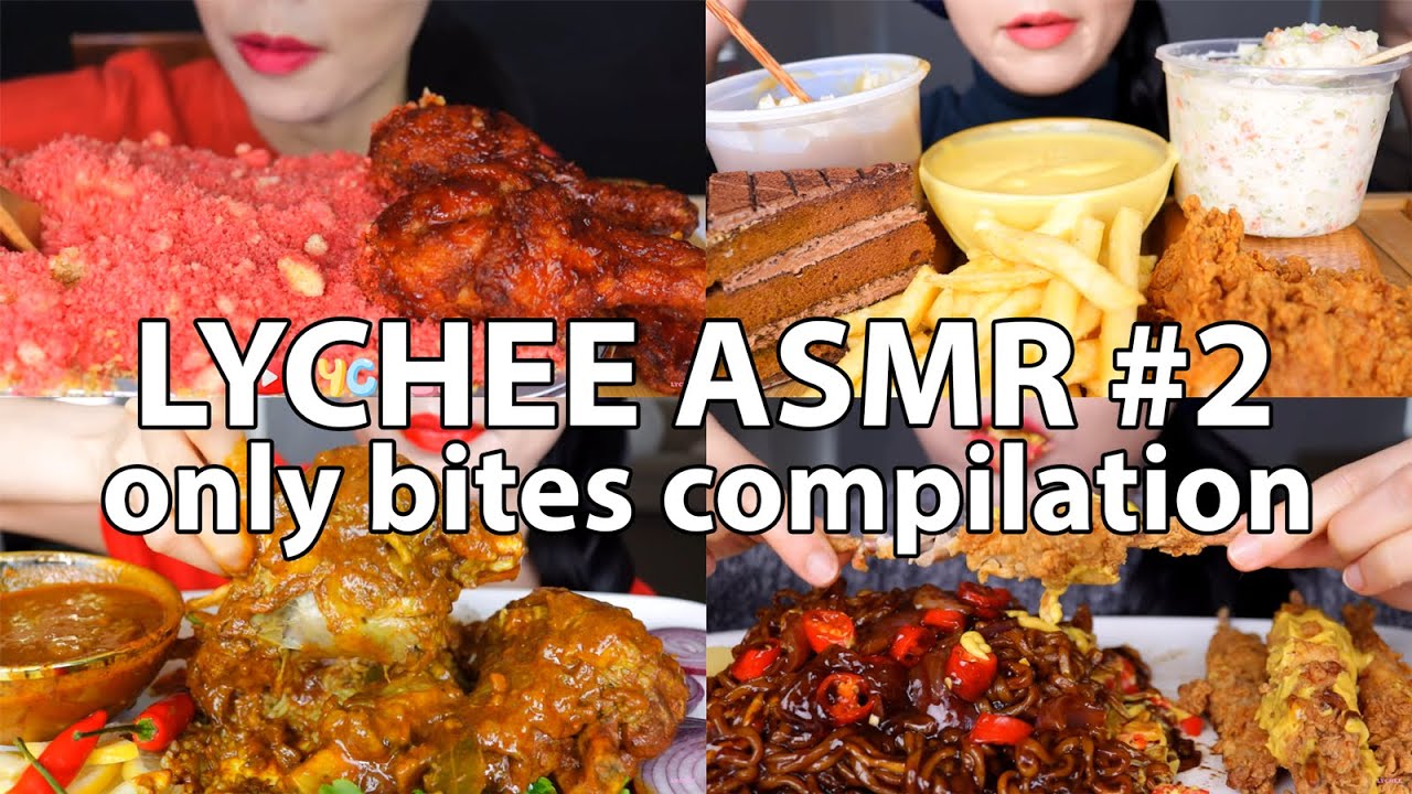 LYCHEE ASMR COMPILATION #2 *ONLY BITES* - YouTube