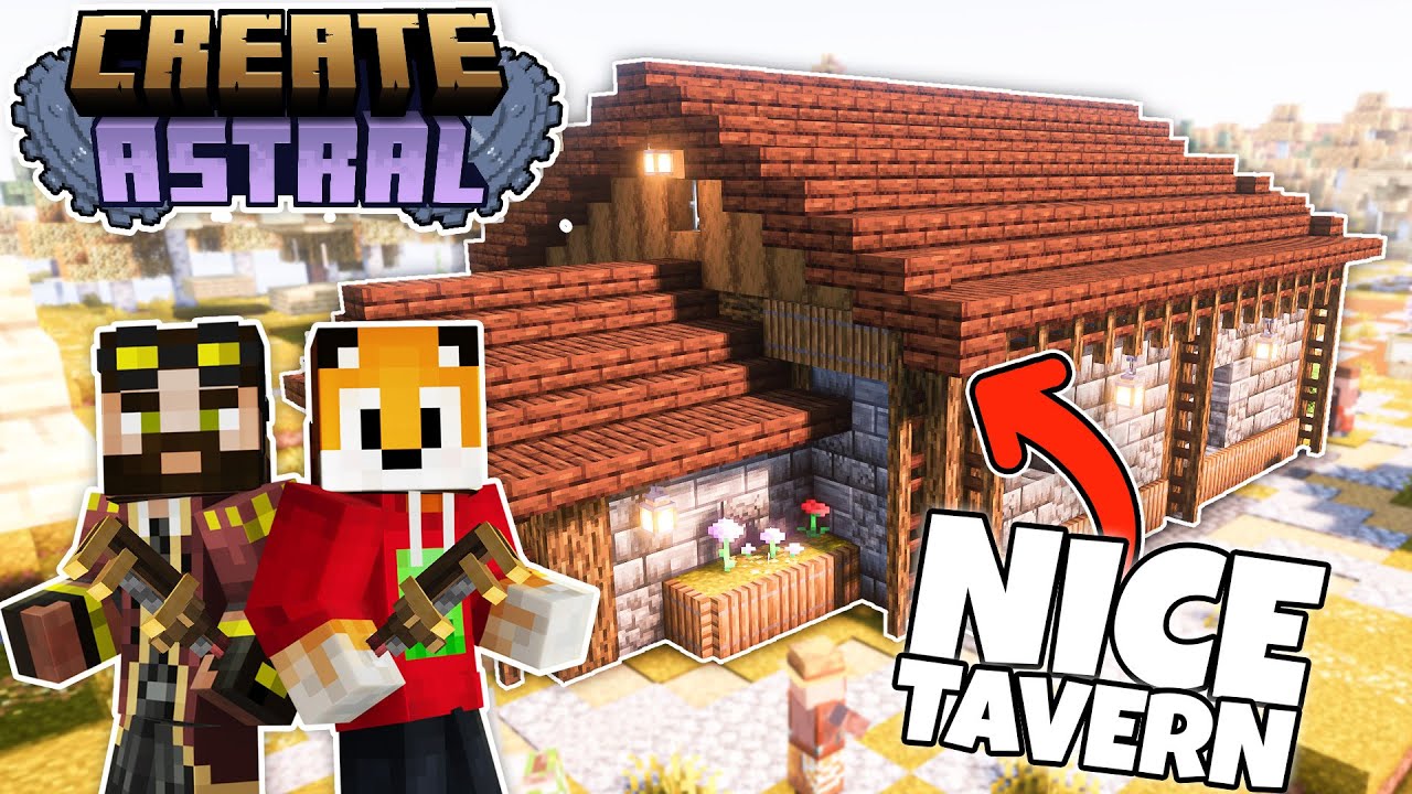I built a HUGE Tavern in Minecraft Create: Astral - YouTube