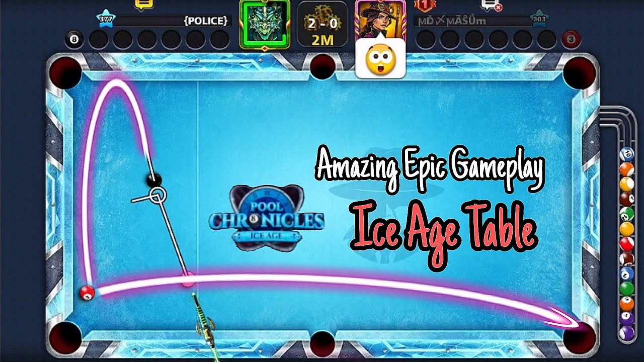 Ice Age Table Aowsom Shot On Black | meet My Fan | 8 Ball Pool Lover ...