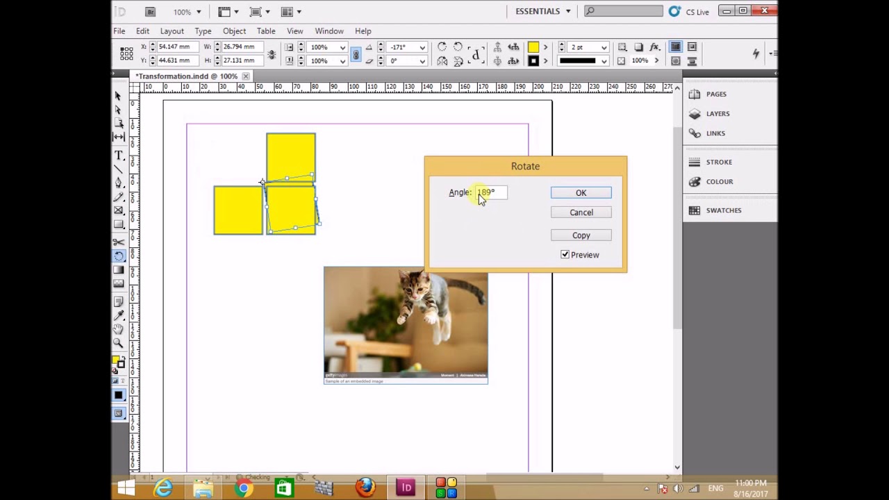 Transformation - Scale, Rotate, Shear, Flip - In Adobe InDesign CS6 ...