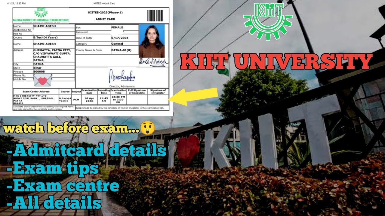 KIIT University Bhubaneswar | Exam & admission guide| KIITEE Slot book ...