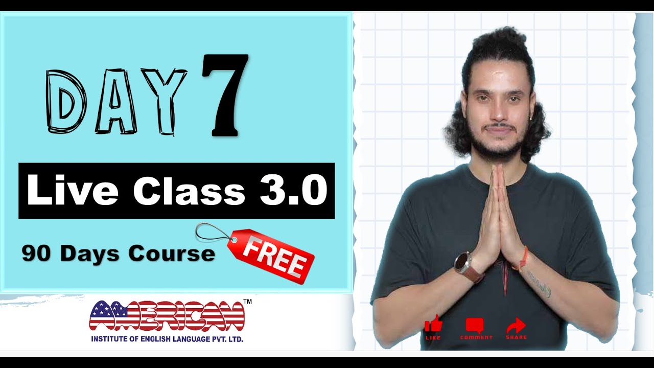 Live Class (3.0) | Day 7 | Speak English in One Day | Magical Tricks I Sameer sir I - YouTube