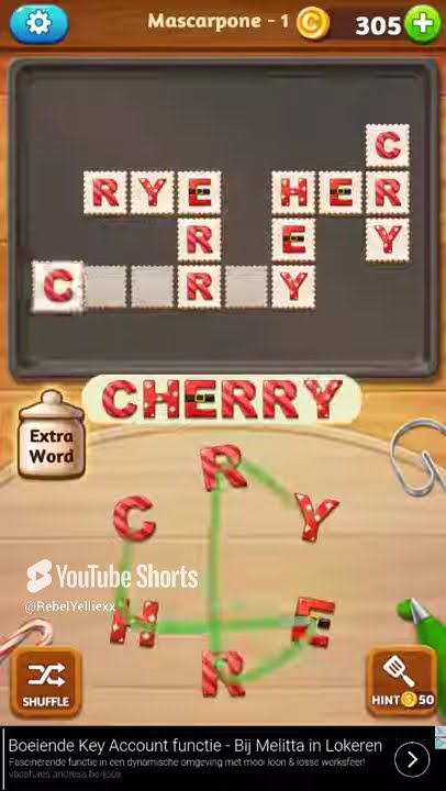Word Cookies Cross Mascarpone 2 - YouTube