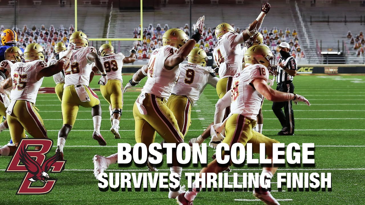 Boston College Survives A Thrilling Finish - YouTube