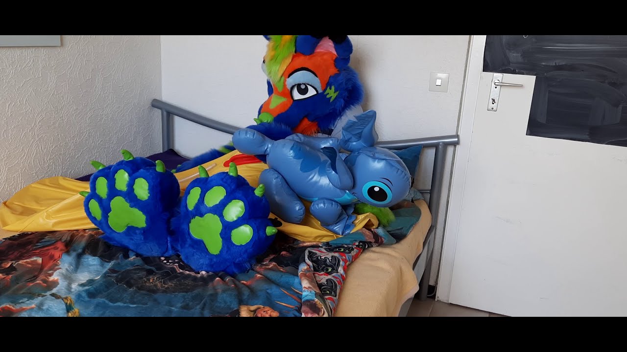 Inflatable Stitch Poolfloat inflation - YouTube
