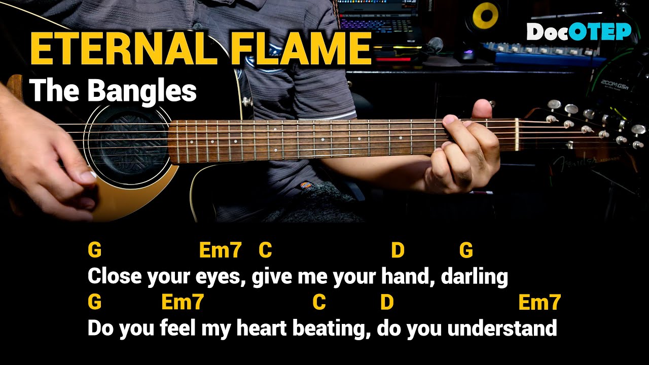 Eternal Flame - The Bangles Easy Guitar Chords Tutorial with Lyrics ...