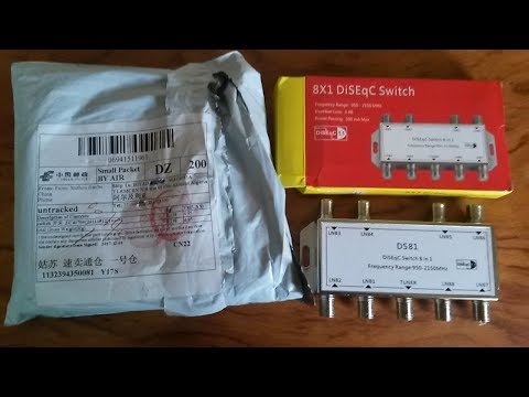 وصول طرد يحتوي على الدايزك النادر Diseqc 1.1  ذو 8 مخارج