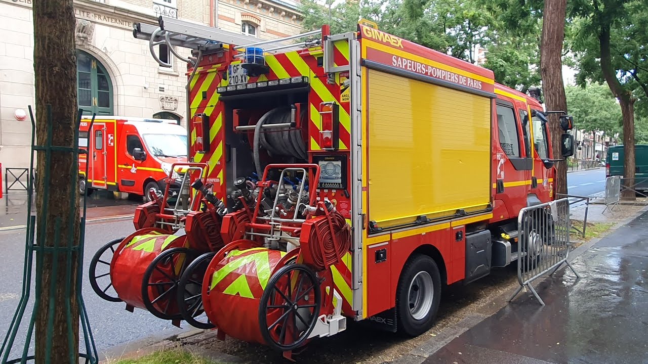 bspp FPTL VSAV ROUSSEAU en urgence Paris Fire Dept fire Trucks ...