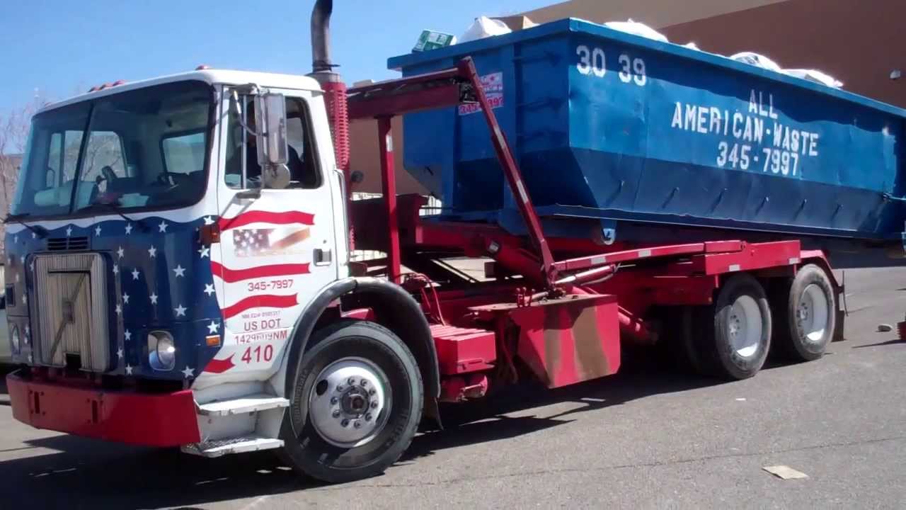 All American Waste Removal - Volvo Xpeditor roll-off - YouTube