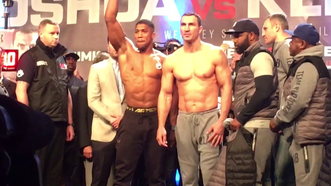 Anthony Joshua vs Wladimir Klitschko - FACE OFF!! - YouTube