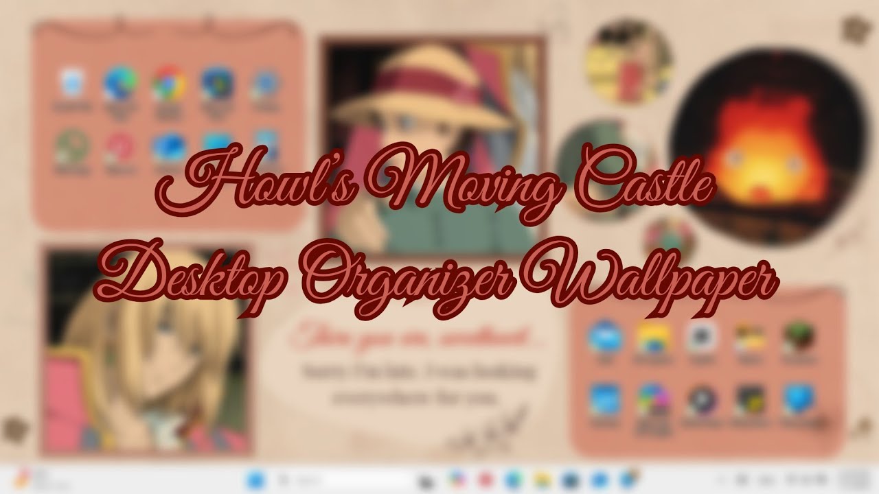 Howl’s Moving Castle Aesthetic Desktop Organizer | Free Canva Tutorial ...