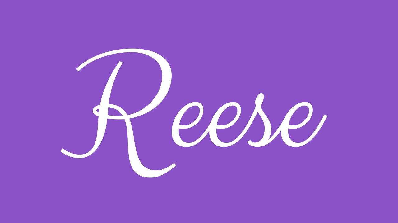 Learn how to Sign the Name Reese Stylishly in Cursive Writing - YouTube