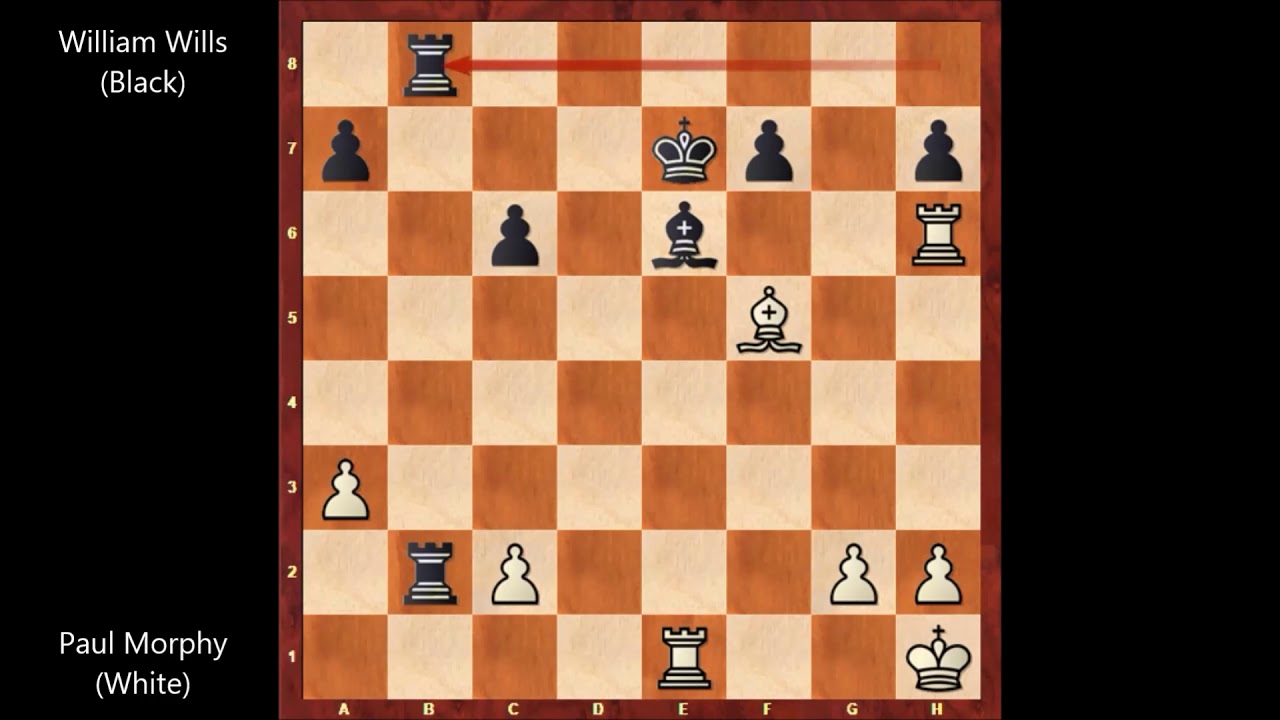 Paul Morphy vs William Ridout Wills - Birmingham (1858) #148 - YouTube