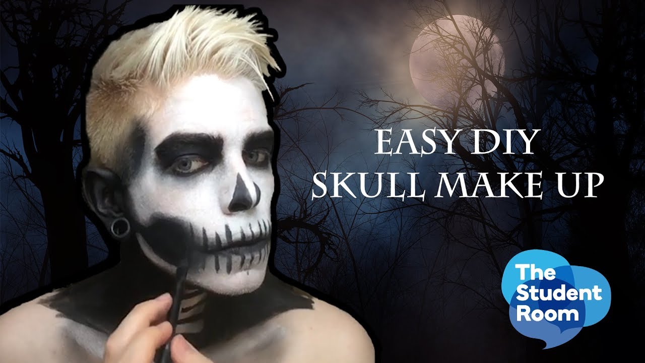 Easy Skull Makeup Tutorial | Hallowen Makeup - YouTube