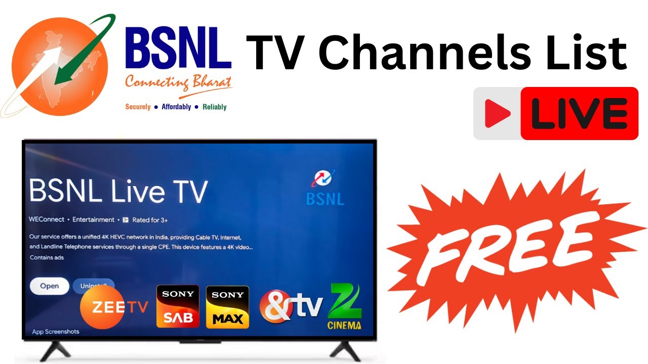 BSNL TV Channels List || BSNL Live TV CHANNEL list Check Out Now - YouTube