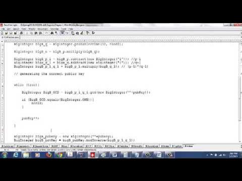 Java Code for RSA Key Generation - YouTube