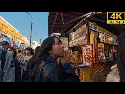 Korea Town in Japan 🇯🇵 Shin-Okubo Street Food & K-Pop Area | Tokyo 4K Walk
