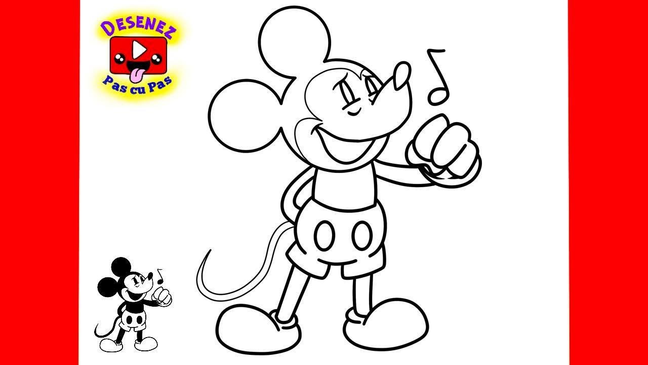 Cum se Deseneaza MICKEY MOUSE - FNF Usor de Desenat si Colorat 🐭 HOW TO ...
