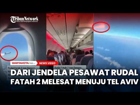 Penumpang Pesawat Bersorak Lihat Rudal Fatah 2 Melesat Menuju Tel Aviv