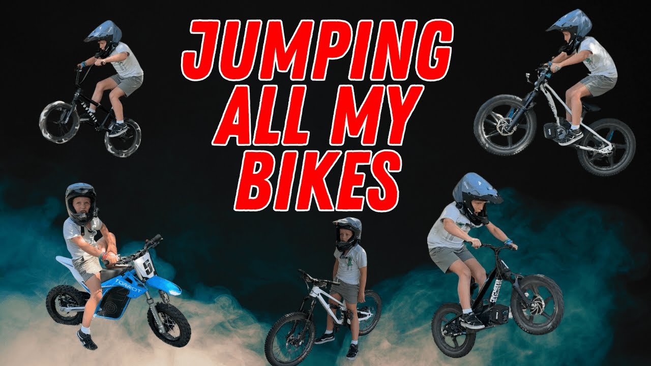 Jumping ALL My Bikes! BMX vs MTB vs Stacyc vs Torrot | Which One Goes ...