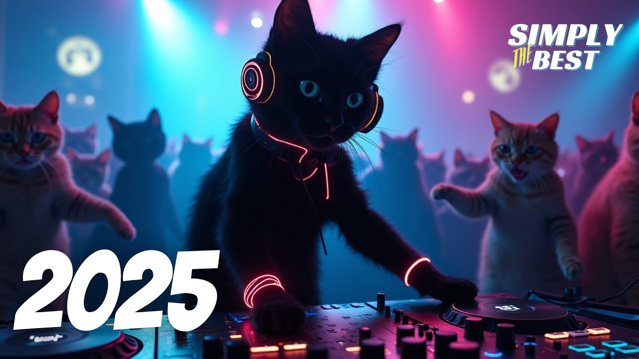 Music Mix 2025 🎶 Best EDM & Popular Song Remixes | Cute Cat DJing & New ...