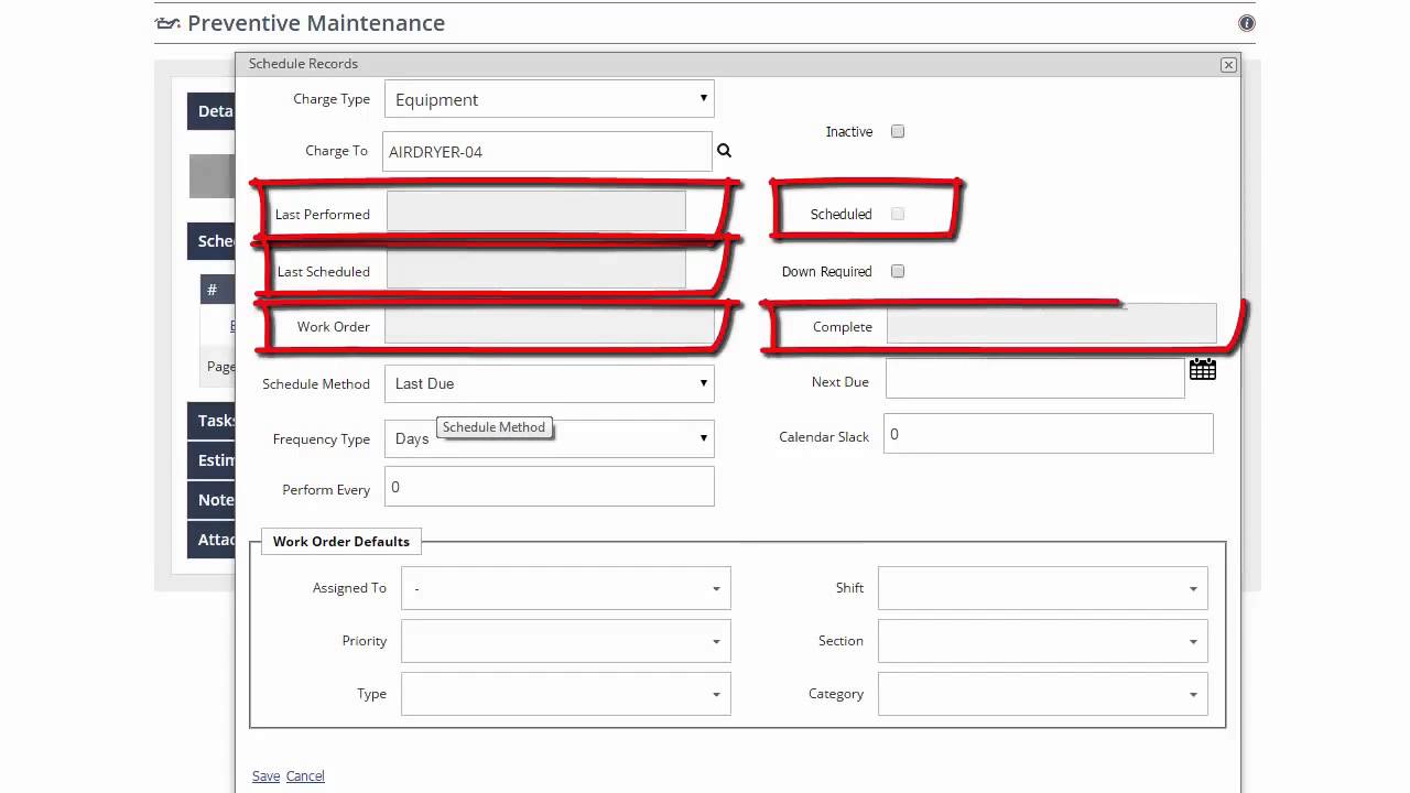 Adding a Preventive Maintenance Schedule Record - SOMAX CMMS Tutorials - YouTube