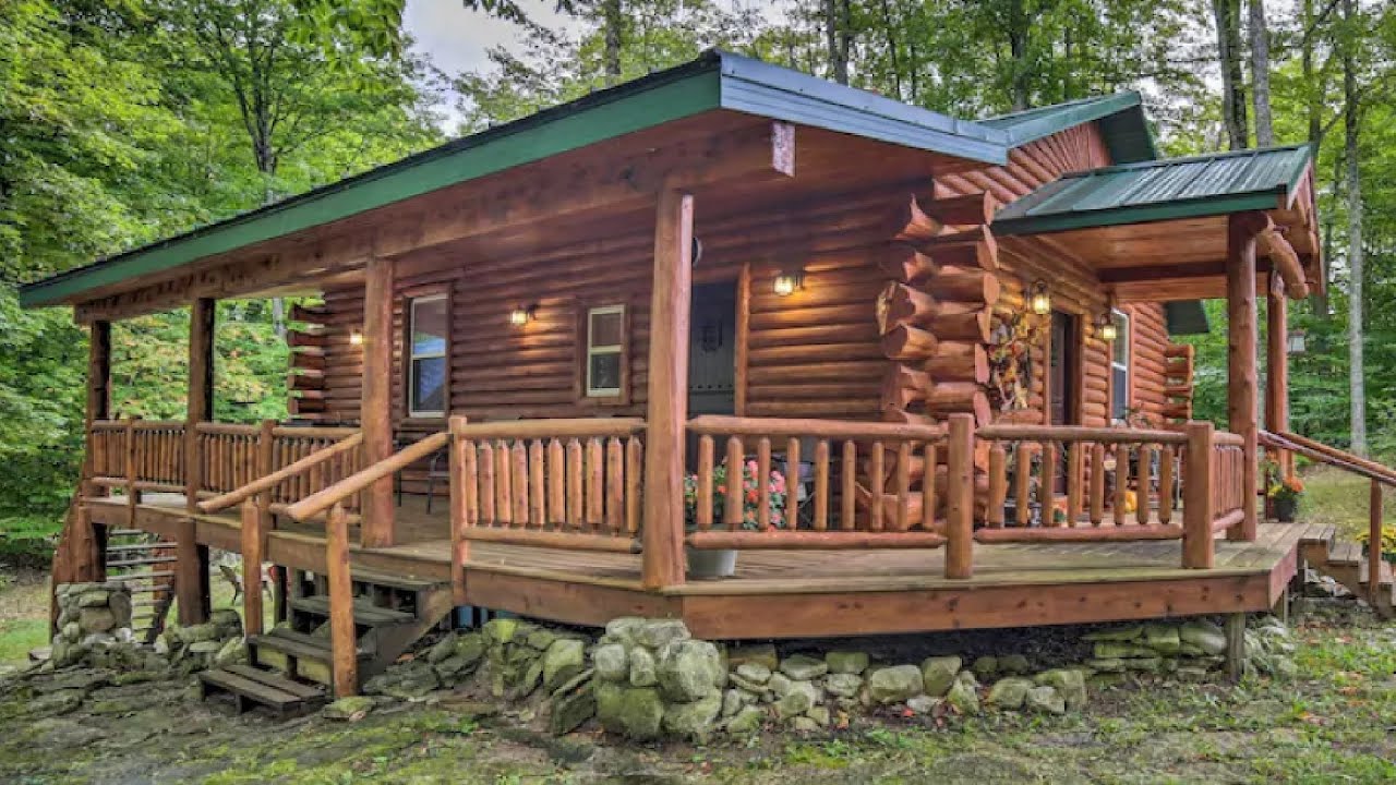 Amazing Cozy Two-Bedrooms Log Cabin | Le Tuan Home Design - YouTube