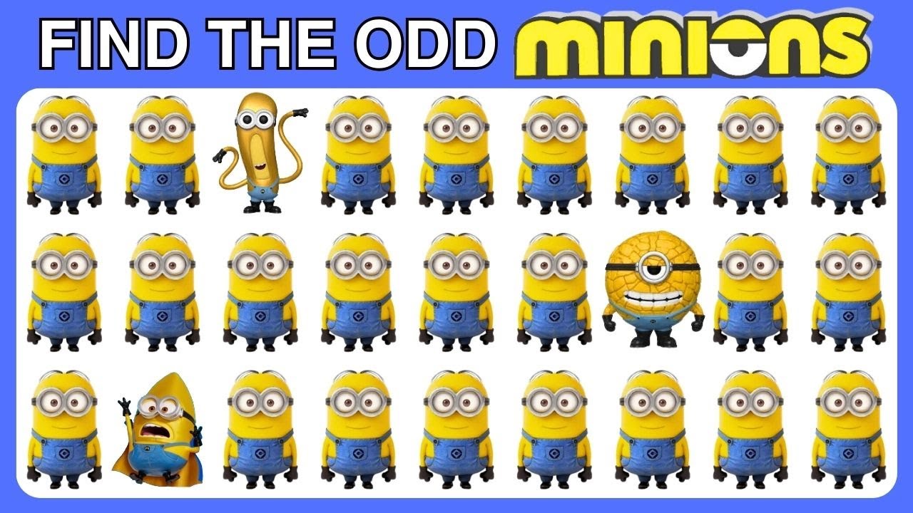 Despicable Me 4 Movie ~ Find the Odd One Out Quiz! - YouTube