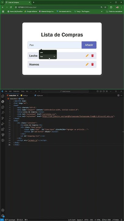 📋 Cómo Crear una Lista de Compras Interactiva con JavaScript, HTML y CSS | Tutorial Paso a Paso ...