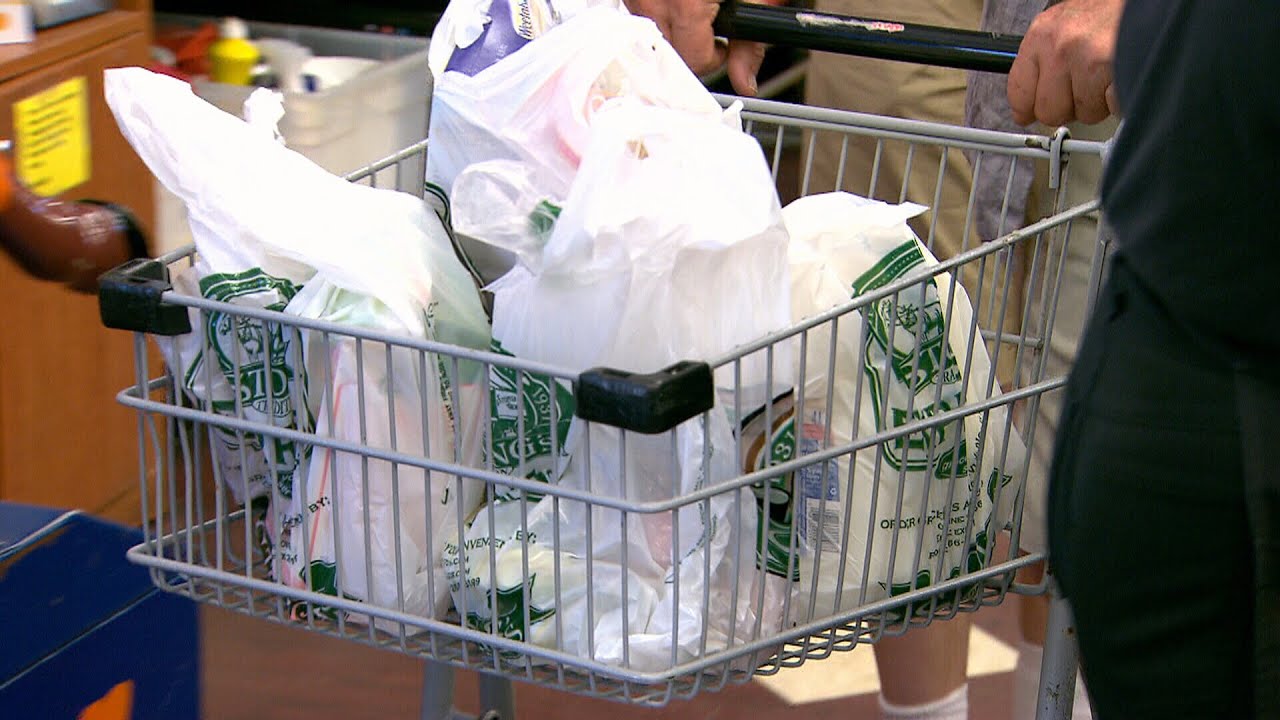 Calgary drops single-use bag fee for businesses - YouTube