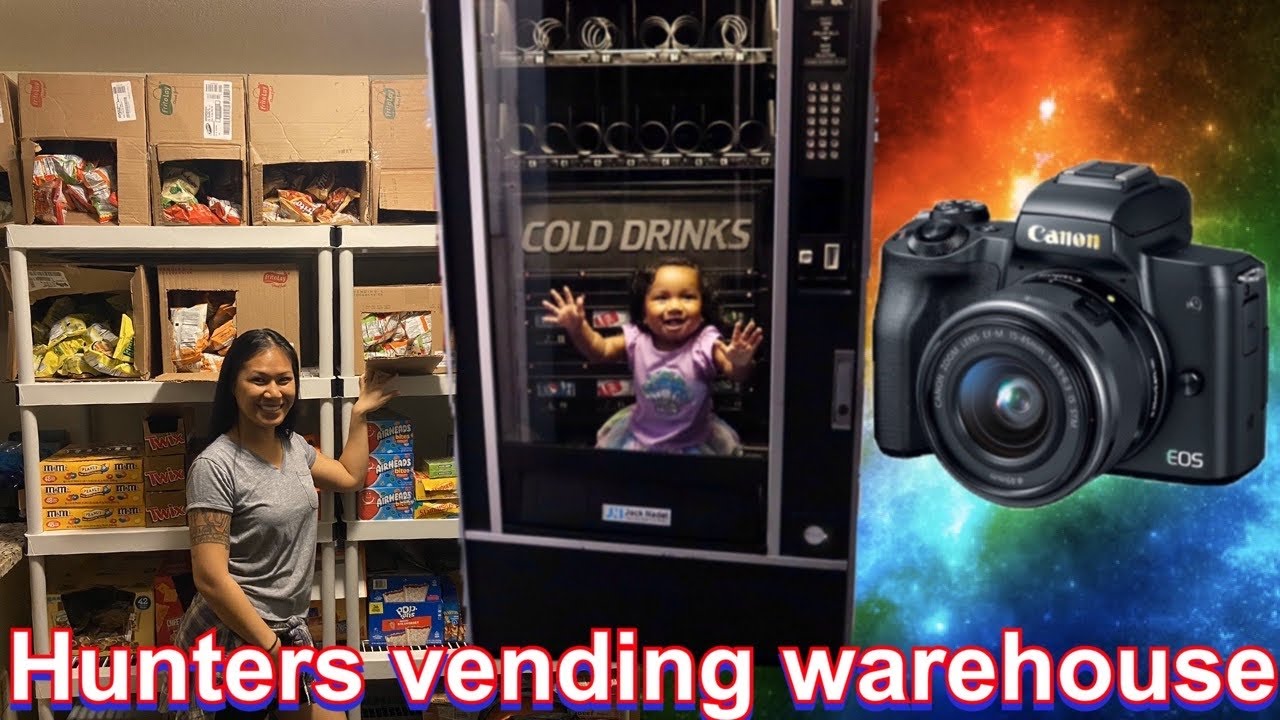 HUNTERS NEW VENDING MACHINE WAREHOUSE!! & PURCHASING A M50 CANON CAMERA ...