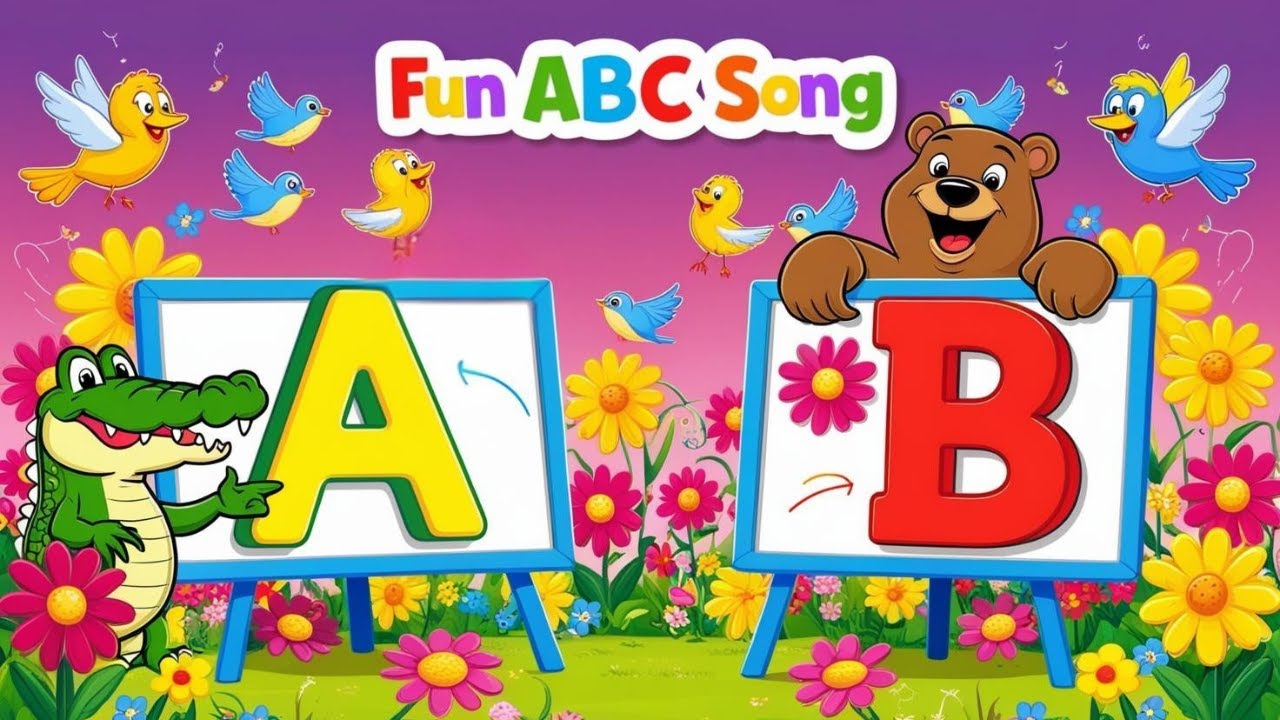 Fun ABC Animal Song for Kids: Flying Birds Create the Alphabet! - YouTube