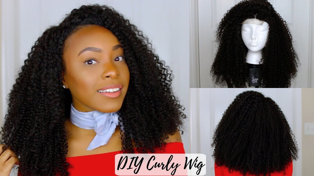 DIY Curly Wig With MINIMAL Leave Out (Perfect for Type 4 Natural Hair ...