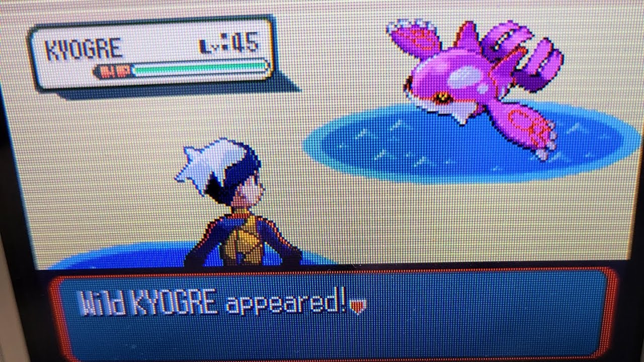 Shiny Kyogre in Pokémon Sapphire - YouTube