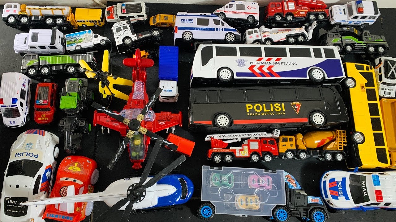 Mobil Mobilan Polisi, Bus Polisi, Truk Pasir, Helikopter, Mobil ...