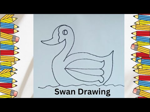 How To Draw A Swan Step By Step|Easy Swan Drawing - YouTube