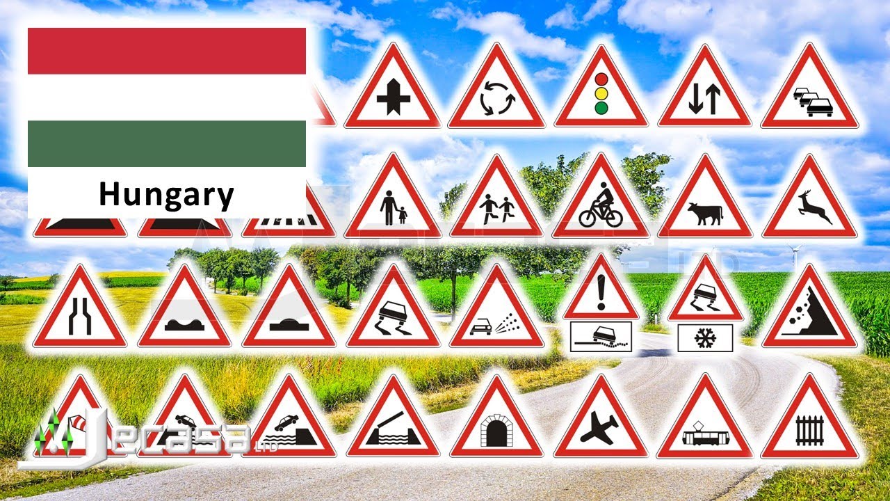 Warning Traffic-Road Signs in Hungary (Budapest, Debrecen, Szeged ...