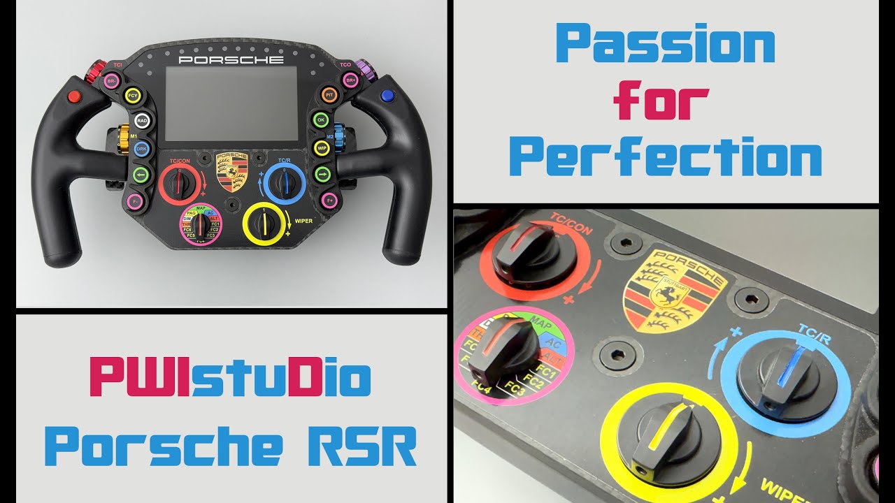 Porsche 911 RSR-19 steering wheel - in action - YouTube