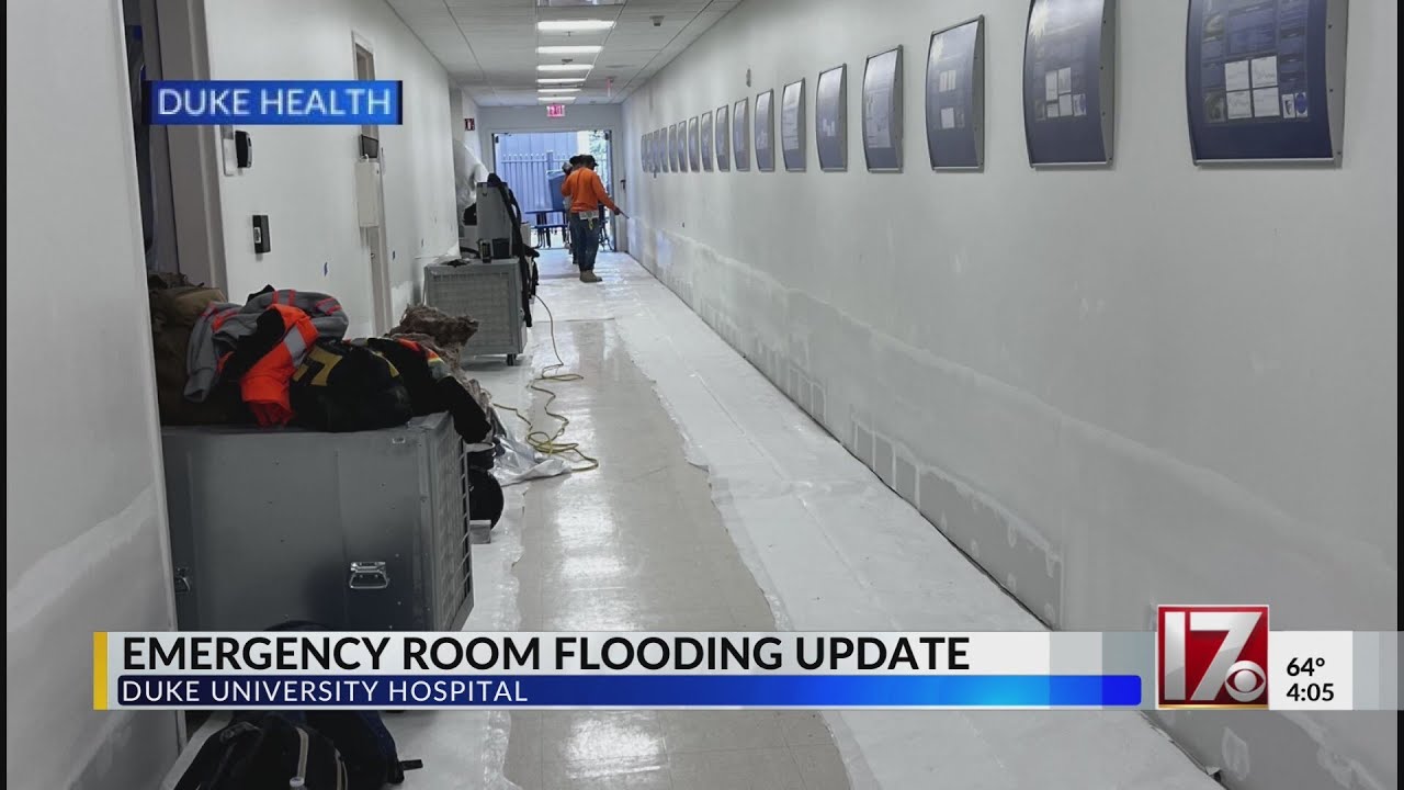 Update on flooding in Duke University Hospital - YouTube