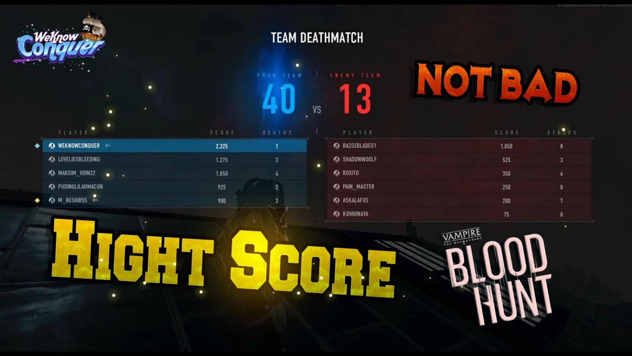 High Score Ever - TDM - BloodHunt 2022 - Season 3 - YouTube