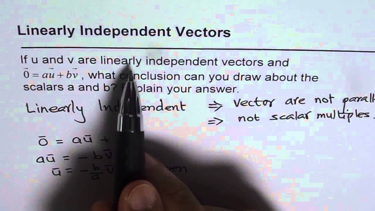 08 Linearly Independent Vectors - EDEXCEL - GCSE - YouTube