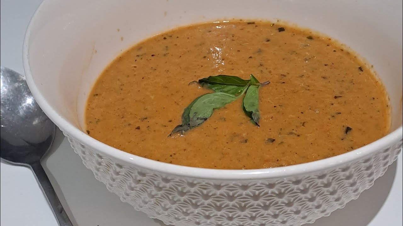 My 1st Roasted Tomato Soup 🥣 w/ Basil 🌱 from my garden! | Cooking from ...