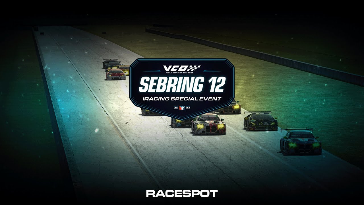 2023 iRacing 12 Hours of Sebring | VCO Grand Slam | Part 1 - YouTube
