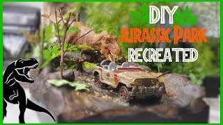 Jurassic Park Recreated: T Rex Chases Jeep Diorama| How... | Doovi
