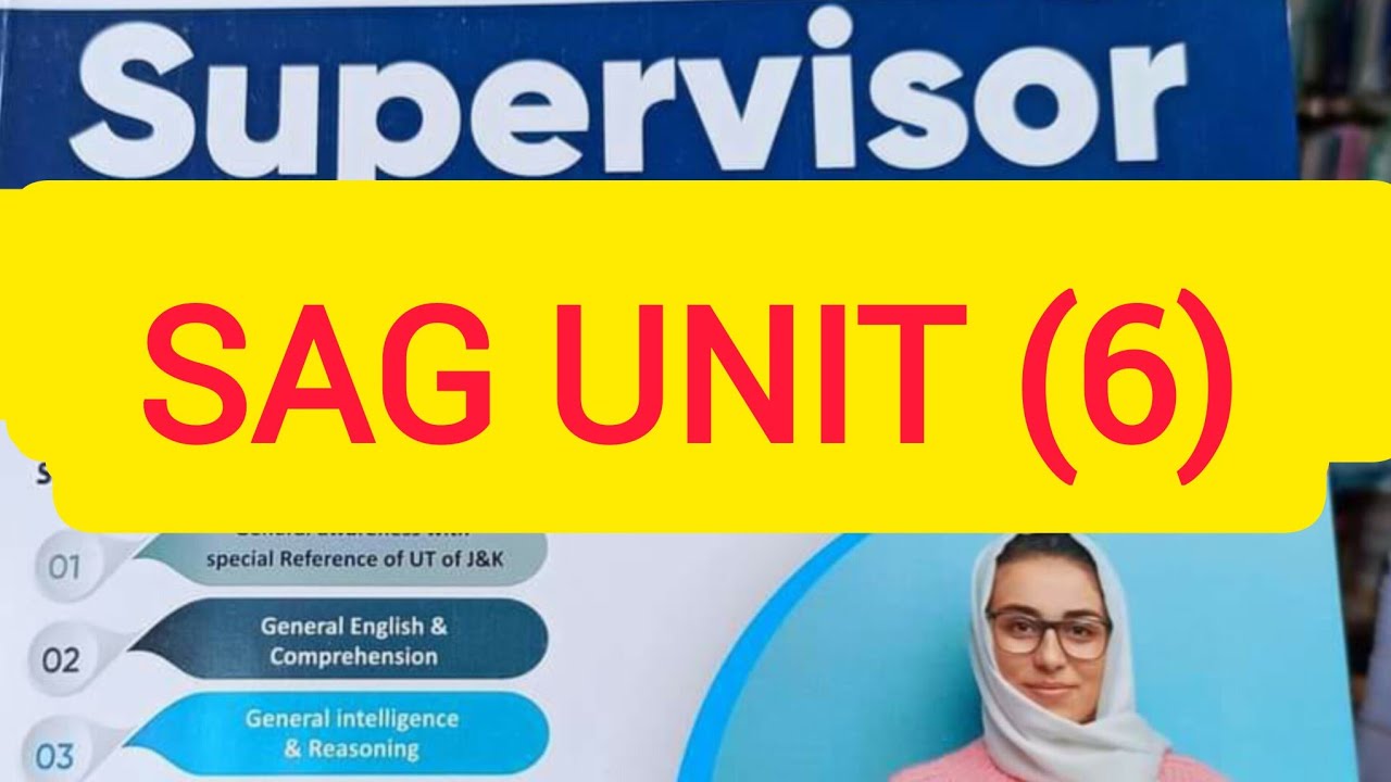 Jkssb Supervisor Important MCQS Topic SAG(Scheme For Adolescent Girls ...