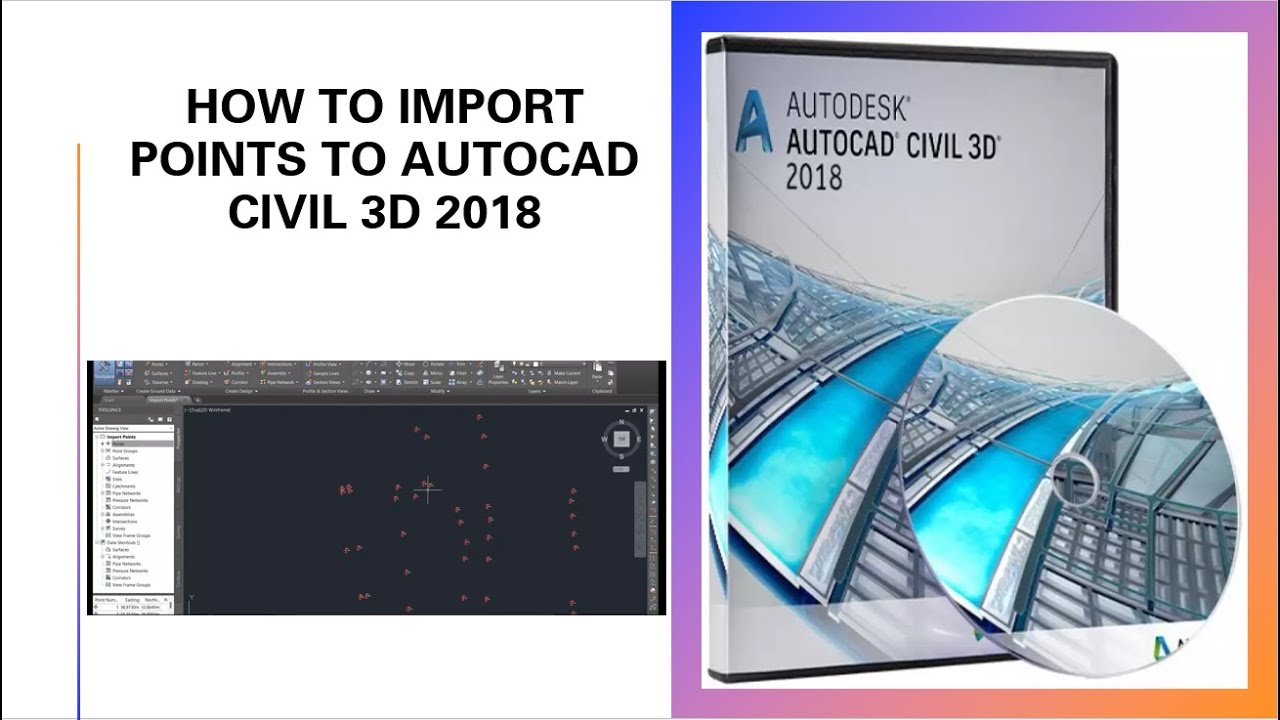 How to import point to AutoCAD Civil 3D 2018#civilengineering #autocad ...