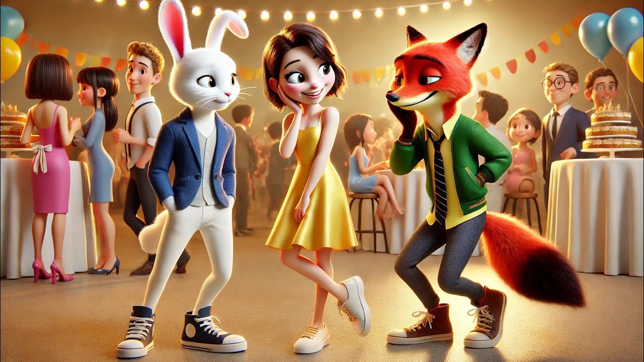 "Fox vs. Rabbit: A Love Rivalry!"😺💕 ️#cat #video #cartoon - YouTube