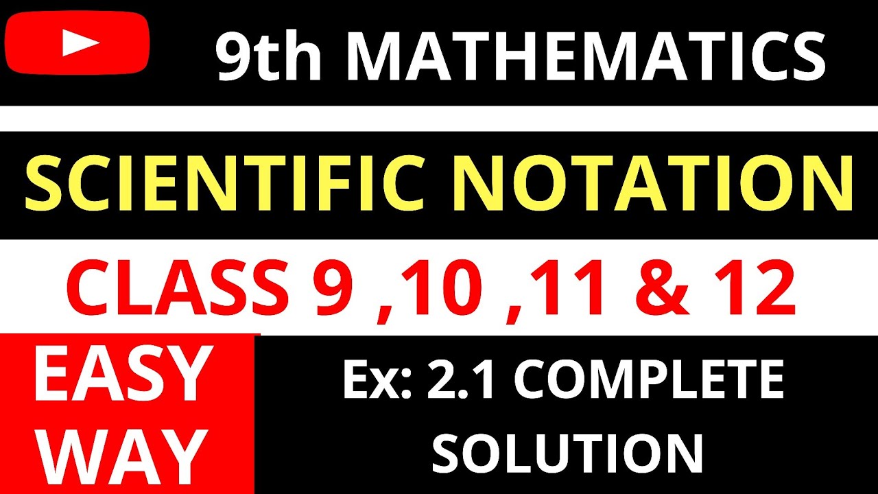Scientific Notation/Exponential notation&ordinary notation [IX maths Ex ...